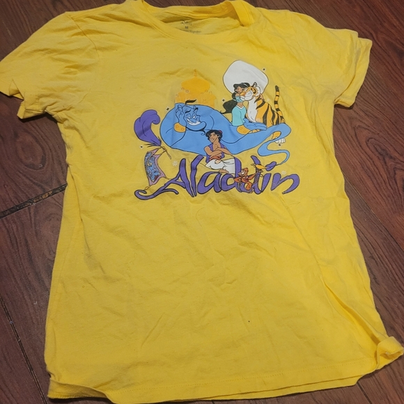 Disney | Tops | Disney Yellow Aladdin Shirt Size Medium | Poshmark